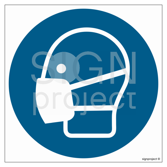 GJ016 Mandatory use of dust mask - sheet of 9 stickers 5 x 5 cm \ FS ...