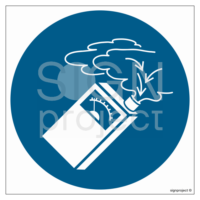 GJ037 Use a gas detector 50 x 50 cm \ KN - folia podłogowa | SAFETY ...