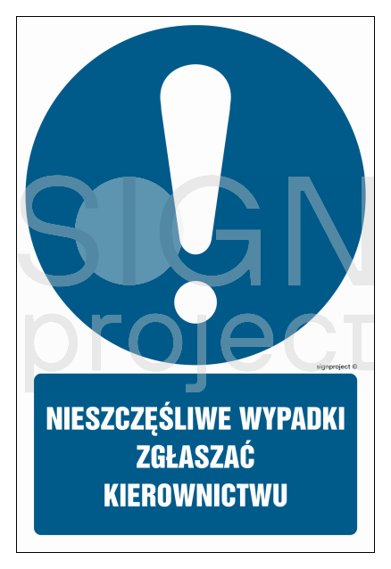 GL002 Report mishaps to management 30 x 45 cm \ KN - folia podłogowa ...