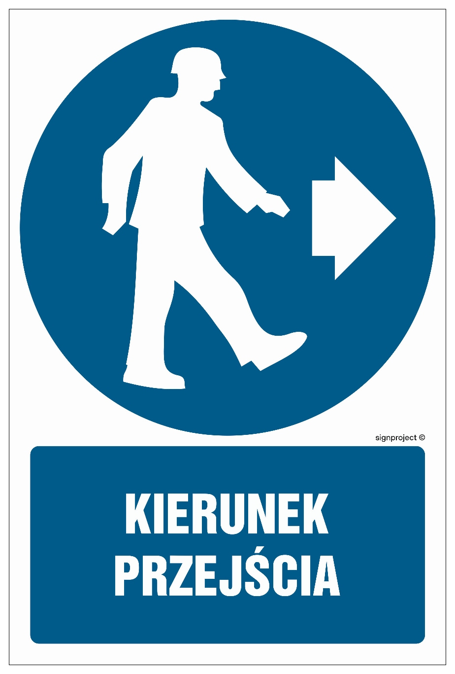 GL057 Movement direction to the right 50 x 75 cm \ PS - płyta sztywna ...