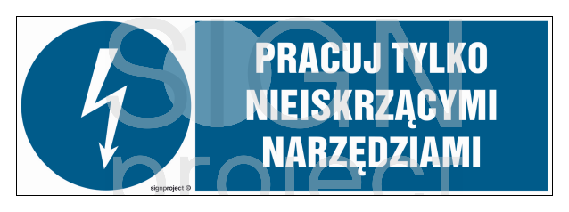 HF012 Work only with non-sparking tools 20 x 6,7 cm \ FN - folia ...