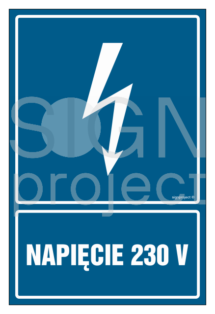 HG008 Voltage 230V 10 x 15 cm \ PN - płyta sztywna 1mm | Electrical ...