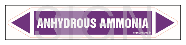 JF028 Anhydrous ammonia - sheet of 5 stickers 22,5 x 4 cm \ FN - folia ...