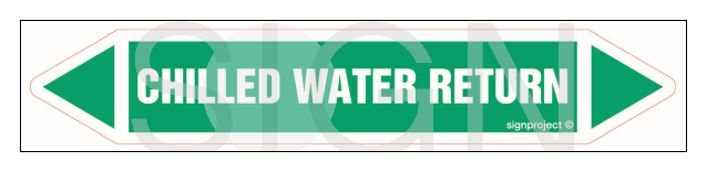 JF064 Chilled water return - sheet of 5 stickers 22,5 x 4 cm \ FN ...