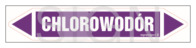 JF078 HYDROGEN CHLORIDE - sheet of 5 stickers 22,5 x 4 cm \ FN - folia ...