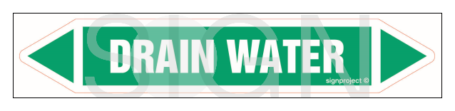 JF133 Drain water - sheet of 5 stickers 22,5 x 4 cm \ FN - folia ...