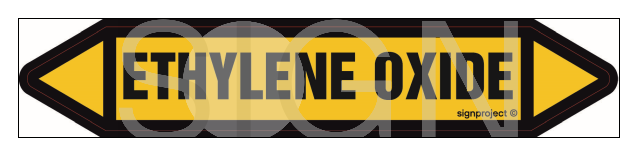 JF146 Ethylene oxide - sheet of 5 stickers 22,5 x 4 cm \ FN - folia ...