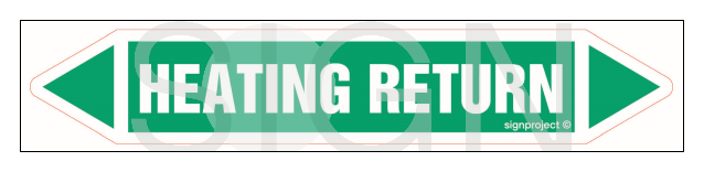 JF199 HEATING RETURN - sheet of 5 stickers 22,5 x 4 cm \ FN - folia ...