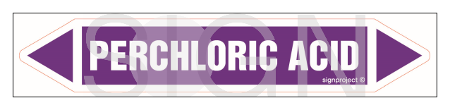 JF322 PERCHLORIC ACID - sheet of 2 stickers 56,3 x 10 cm \ FN - folia ...