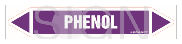 JF324 PHENOL - sheet of 4 stickers 33,8 x 6 cm \ FN - folia ...