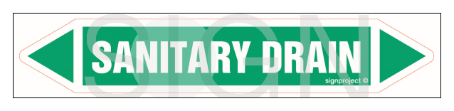 JF410 SANITARY DRAIN - sheet of 2 stickers 56,3 x 10 cm \ FN - folia ...