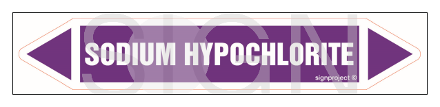 JF421 SODIUM HYPOCHLORITE - sheet of 5 stickers 22,5 x 4 cm \ FN ...