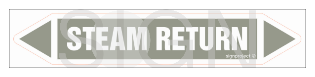 JF435 STEAM RETURN - sheet of 5 stickers 22,5 x 4 cm \ FN - folia ...