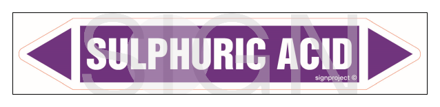 JF442 SULFURIC ACID - sheet of 5 stickers 22,5 x 4 cm \ FN - folia ...