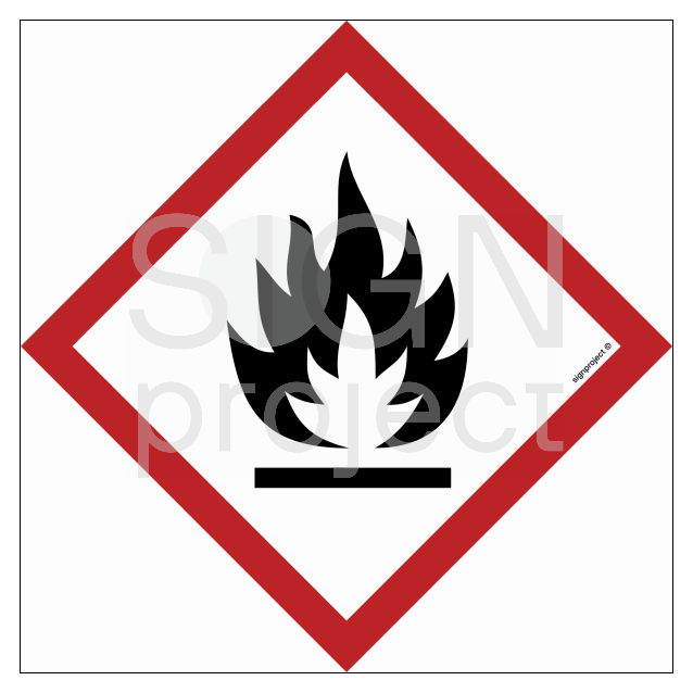 LD002 Flammable - sheet of 30 stickers 3,5 x 3,5 cm \ FN - folia ...