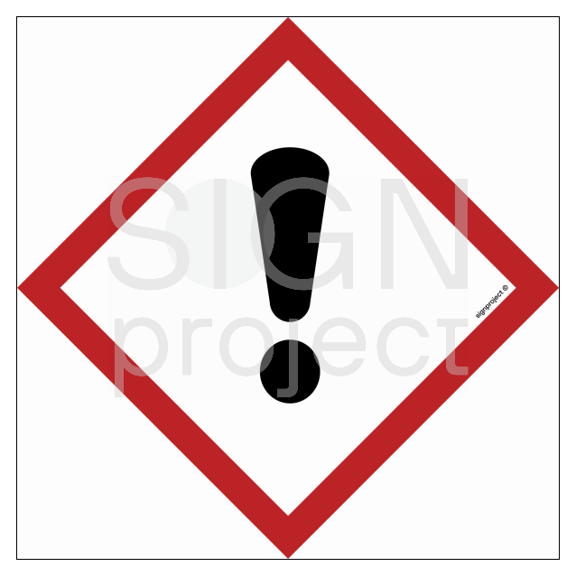 LD007 Health hazard - sheet of 12 stickers 5 x 5 cm \ FN - folia ...