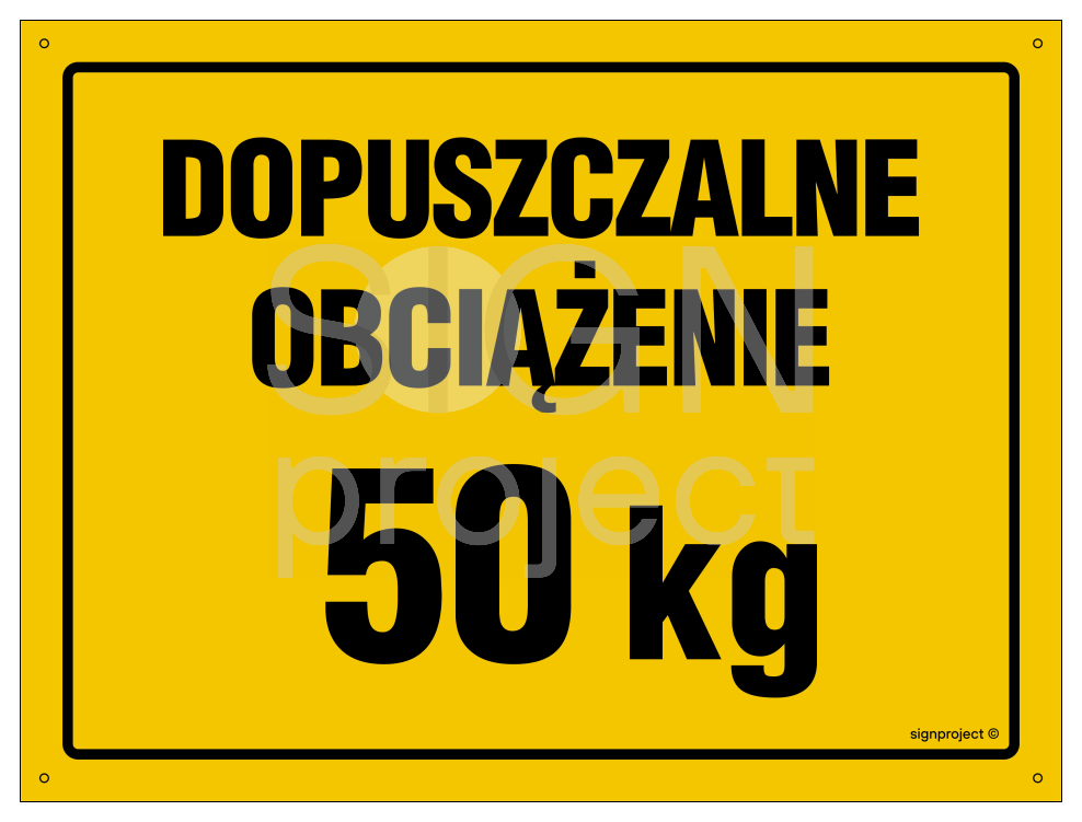 OA148 Permissible load 50 kg 45 x 32 cm \ BN - płyta żółta 0,6mm ...