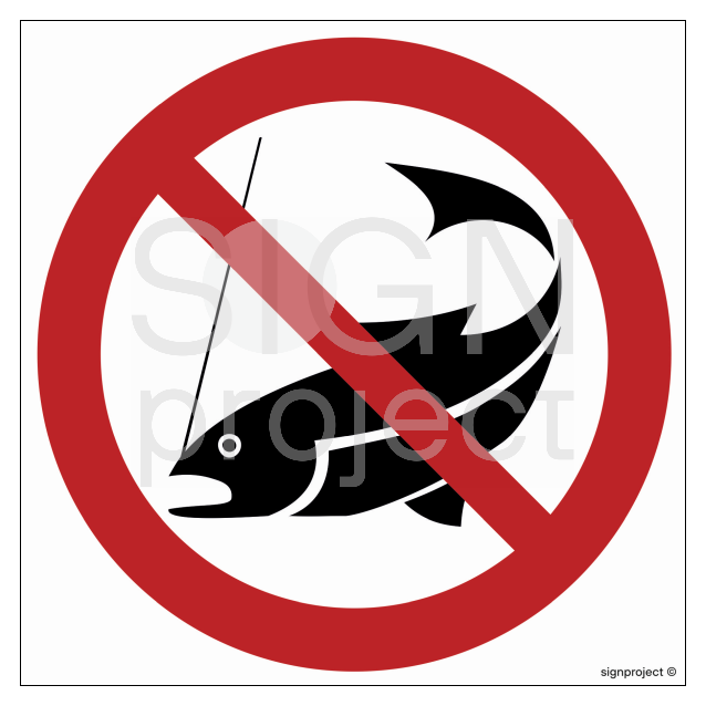 OD009 Ban on fishing 50 x 50 cm \ PN - płyta sztywna 1mm | Information ...