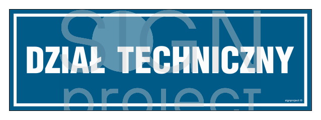 PA119 Technical department 30 x 10 cm \ FN - folia samoprzylepna ...