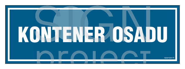 PA336 Sludge container 30 x 10 cm \ FN - folia samoprzylepna ...