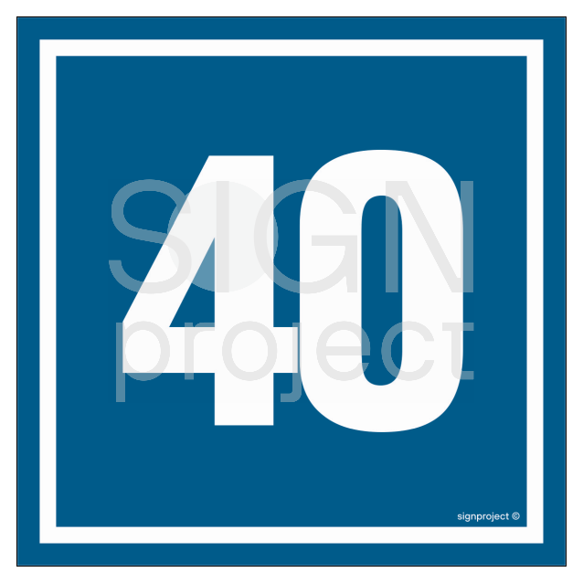 PA440 Number 40 15 x 15 cm \ FN - folia samoprzylepna | Information ...