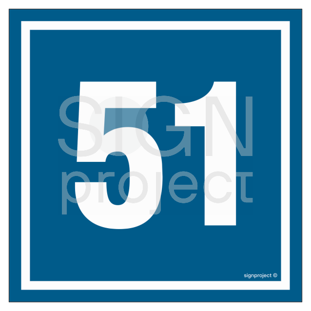 PA451 Number 51 15 x 15 cm \ FN - folia samoprzylepna | Information ...