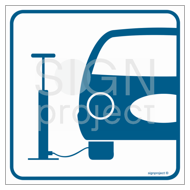 RA081 Tire inflation 15 x 15 cm \ FN - folia samoprzylepna ...