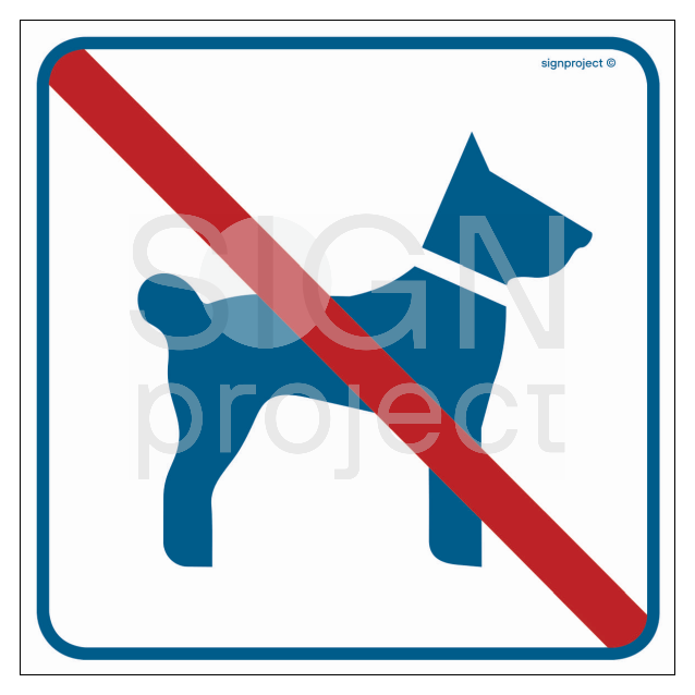 RA507 No dogs allowed 20 x 20 cm \ FN - folia samoprzylepna ...