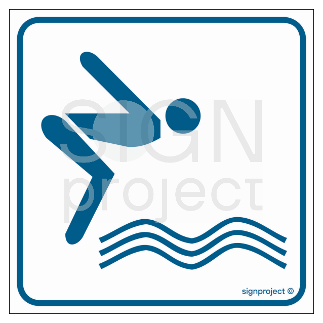 RC006 Swimming pool with jumping tower 30 x 30 cm \ PN - płyta sztywna ...