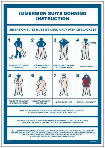 TP033 Immerion suits donning instruction 31,5 x 45 cm \ TD - płyta TD ...